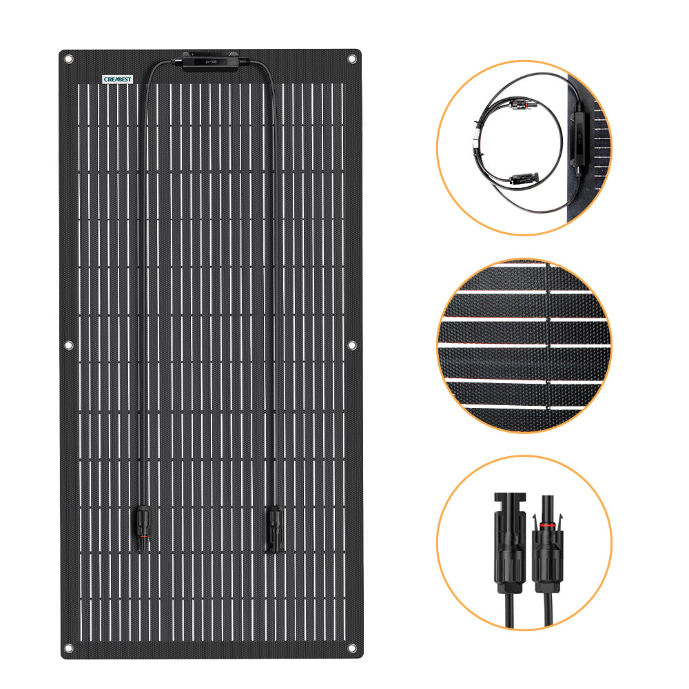 Zonnesysteem voor campers/caravans/boten/camping 200W flexibel met acc ...