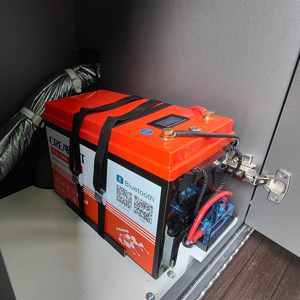 CREABEST LiFePO4 Akku 150Ah 12.8V für Wohnmobil, Wohnwagen, Camping, S ...