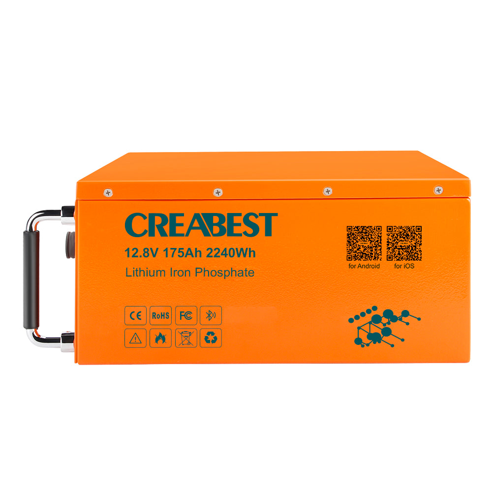 Creabest LiFePO4 Akku 175Ah 12.8V für Wohnmobil, Camping, Solaranlagen ...